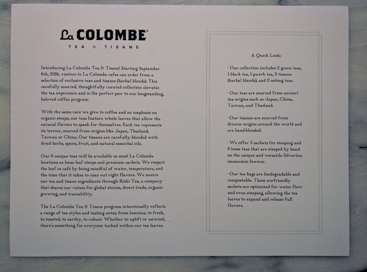 La Colombe Coffee Announces Retail Tea Program · Tea Epicure